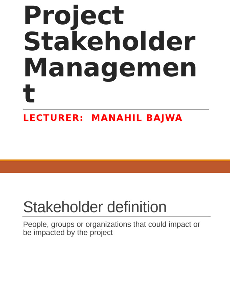 Stakeholder Management | PDF | Creative Commons License | Project ...