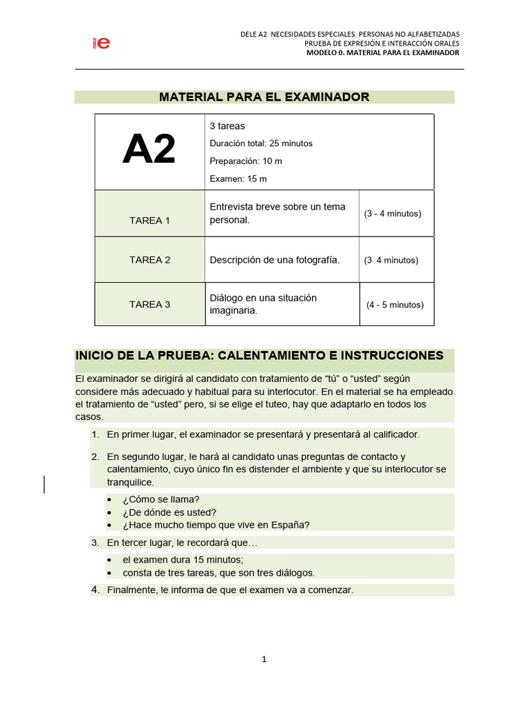 2dele a2 Nnee Pna Modelo 0 | PDF