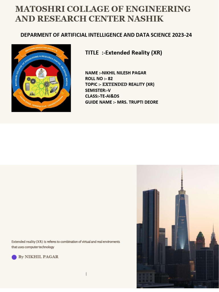 Extended Reality Exploring The Immersive Future | PDF | Virtual Reality ...