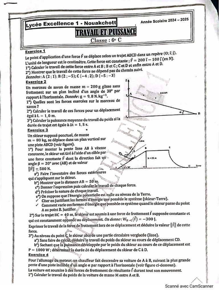 série travaill et puissance | PDF
