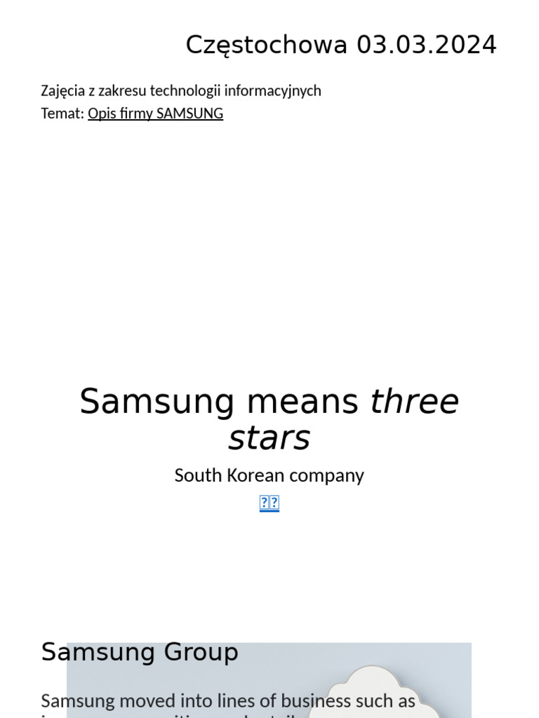 Presentation - SAMSUNG | PDF