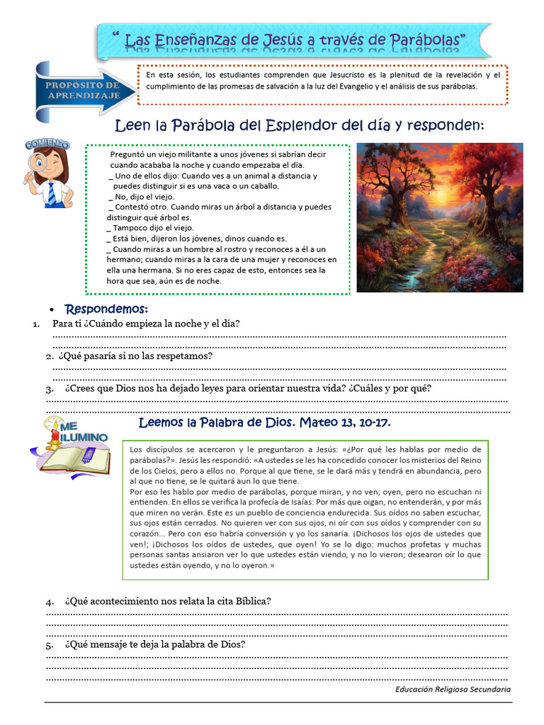 Jesus Enseña a Traves de Parabolas (1) | PDF | Parábolas de Jesús | Jesús