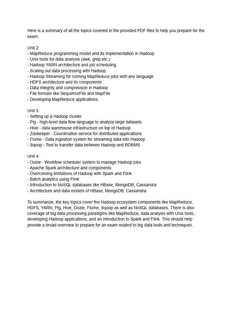 CT2 BDTT | PDF | Apache Hadoop | Apache Spark