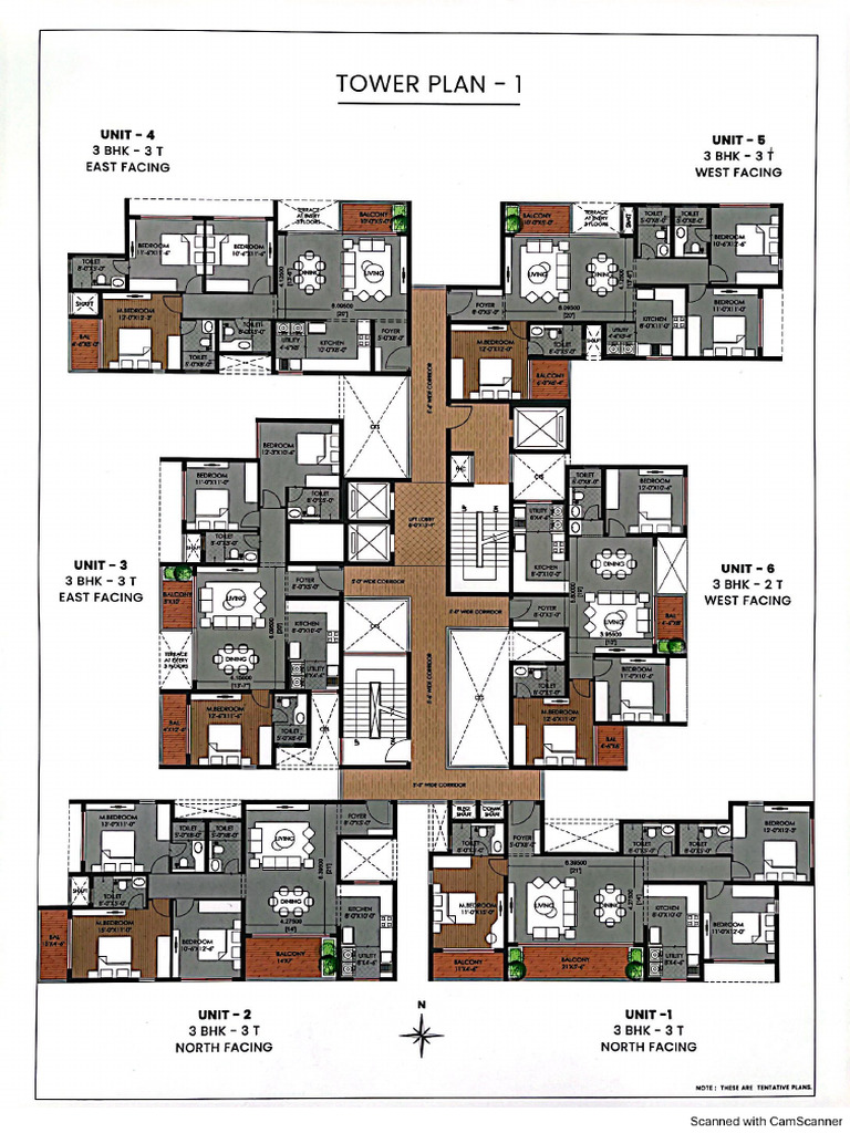 Tower-1 Plan (Tentative) | PDF