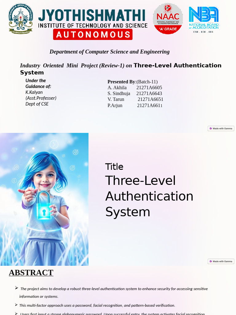 Three Level Authentication System (2) | PDF | Computer Security | Security