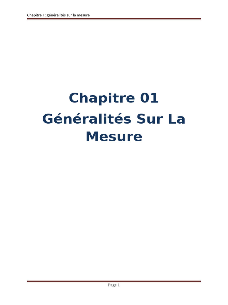Généralités sur la mesure et incertitudes | PDF | Métrologie | Électricité
