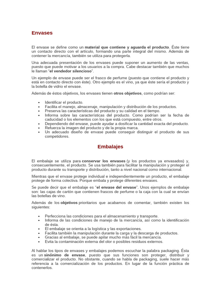 Envases y enbal | PDF