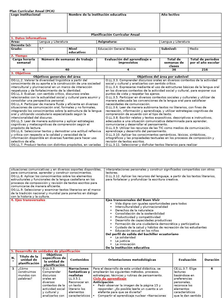 Pca LL5 | PDF | Aprendizaje | Predicado (Gramática)