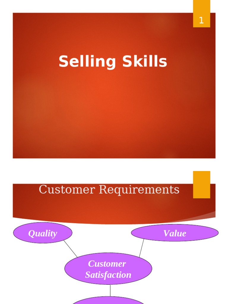 Selling Skills | PDF