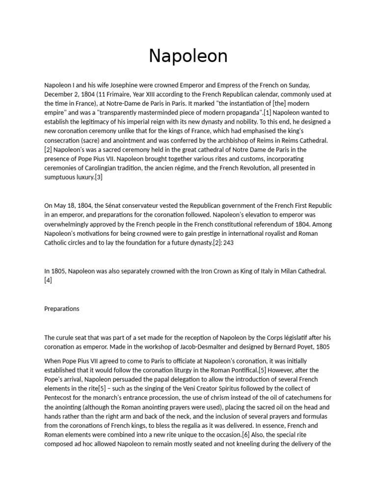 Napoleon | PDF | Monarchy