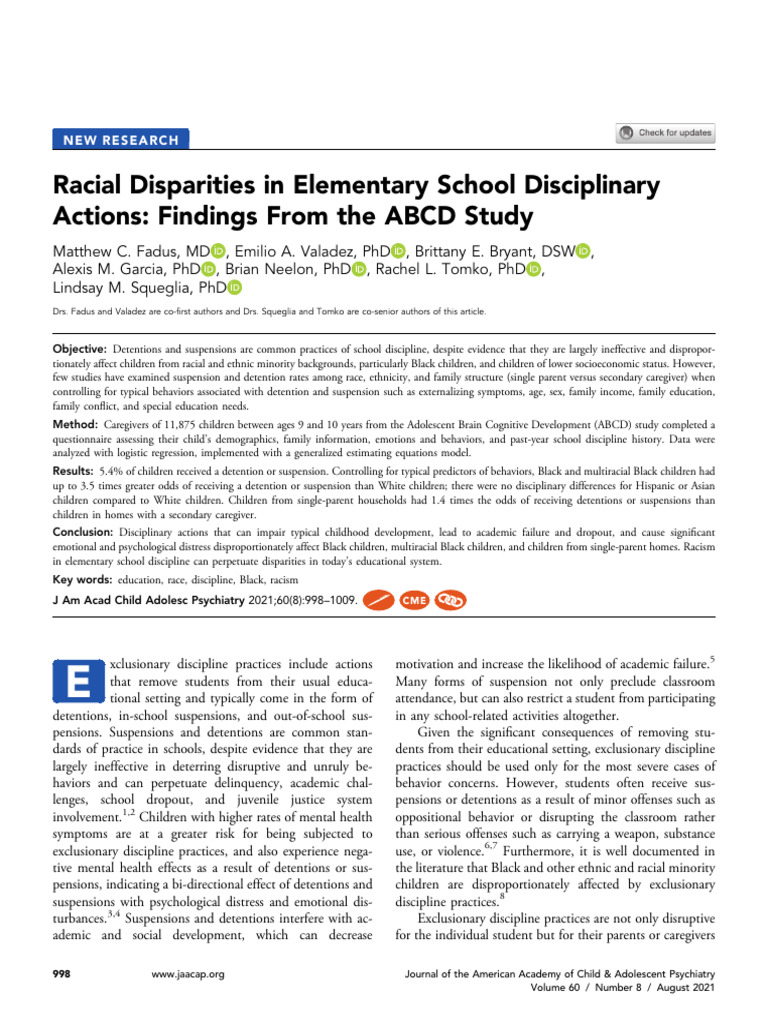 Journal Club Abcd Article | PDF | Race And Ethnicity In The United ...