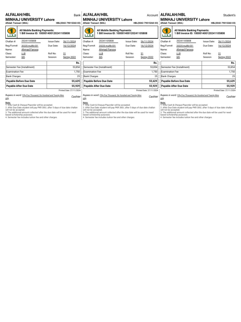 _.6 final | PDF | Cheque | Fee