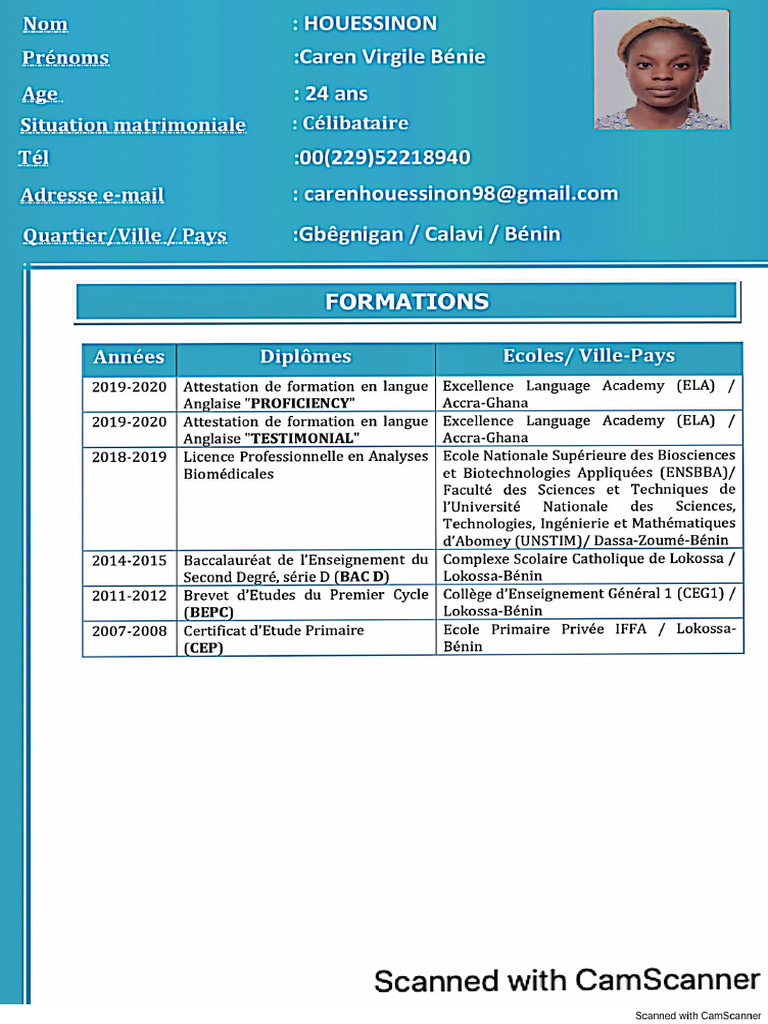 Houessinon Caren(1) | PDF