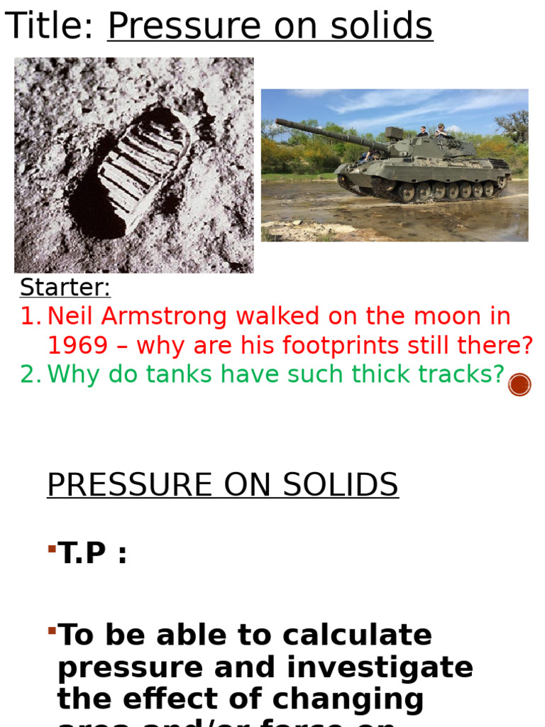 Pressure On Surfaces & Solids | PDF | Force | Pressure