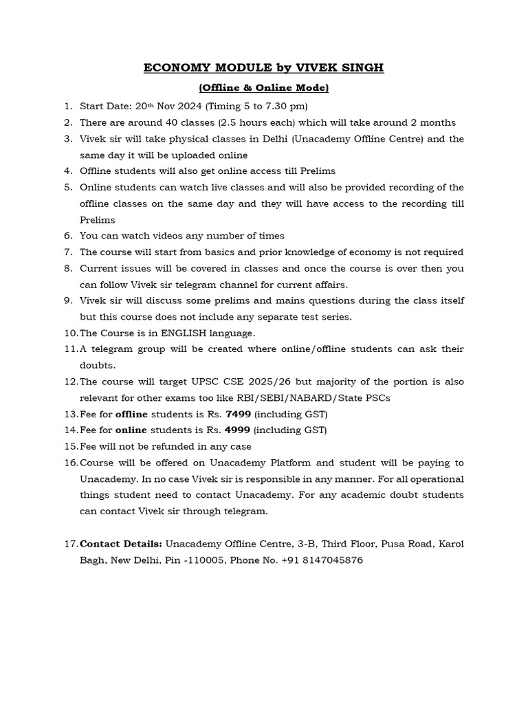 Economy Module by Vivek Singh | PDF | Gross Domestic Product | Agriculture Economy Module by Vivek Singh | PDF | Gross Domestic Product | Agriculture