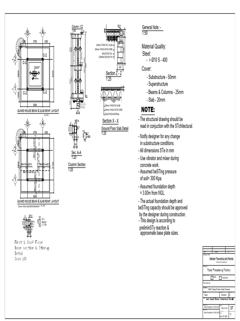 G+1 Guard House ST-ST. LAYOUT | PDF | Architectural Elements | Building Engineering