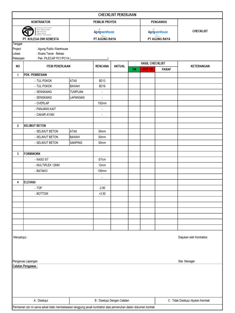 From Checklis QC | PDF
