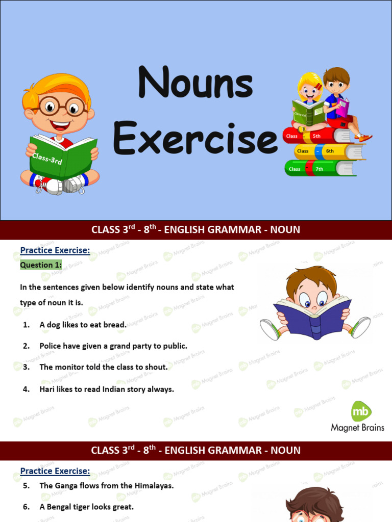 05_English Grammar - Noun - (Practice Exercise) | PDF | English Grammar ...