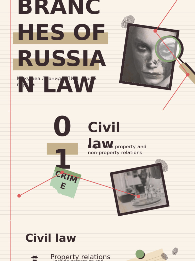 Branches of Russian Law Presentation | PDF | Lawsuit | Prosecutor