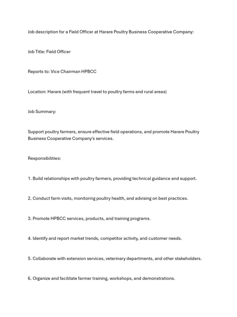 Field Officer 1 | PDF