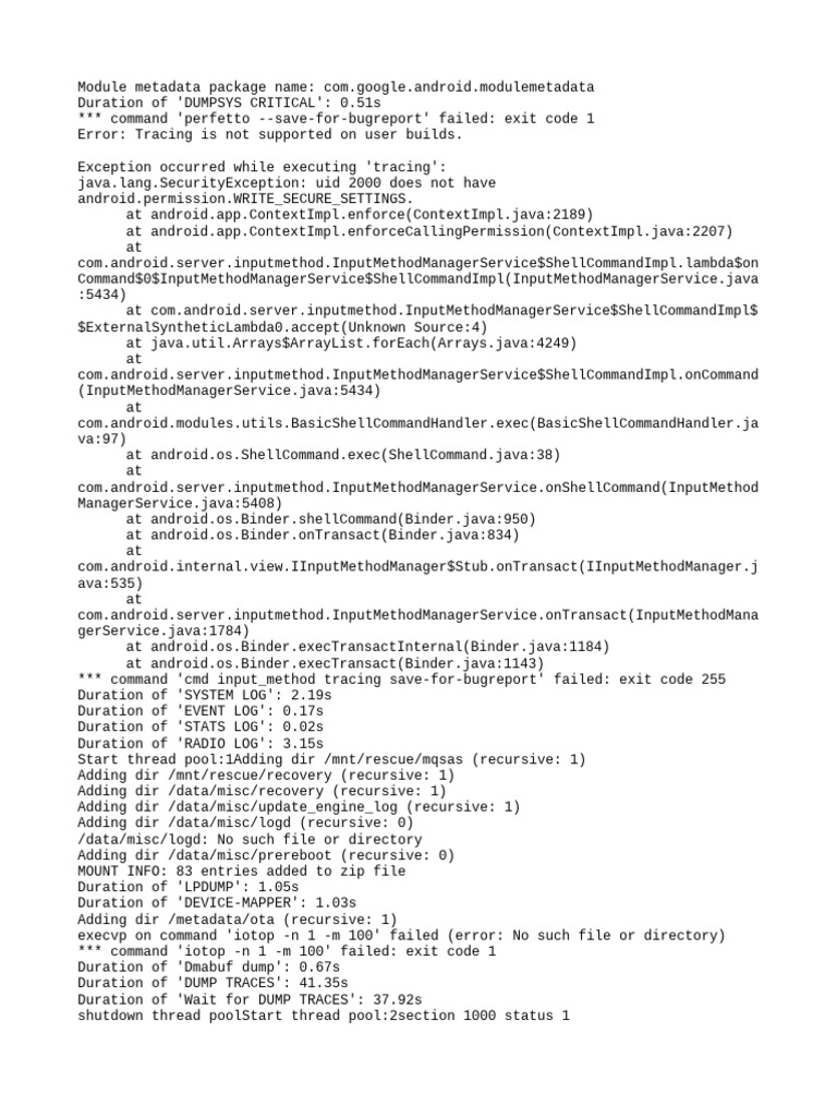 Bugreport Camellia - in SP1A.210812.016 2024 07 02 21 07 32 Dumpstate - Log 21955 | PDF | Java ...
