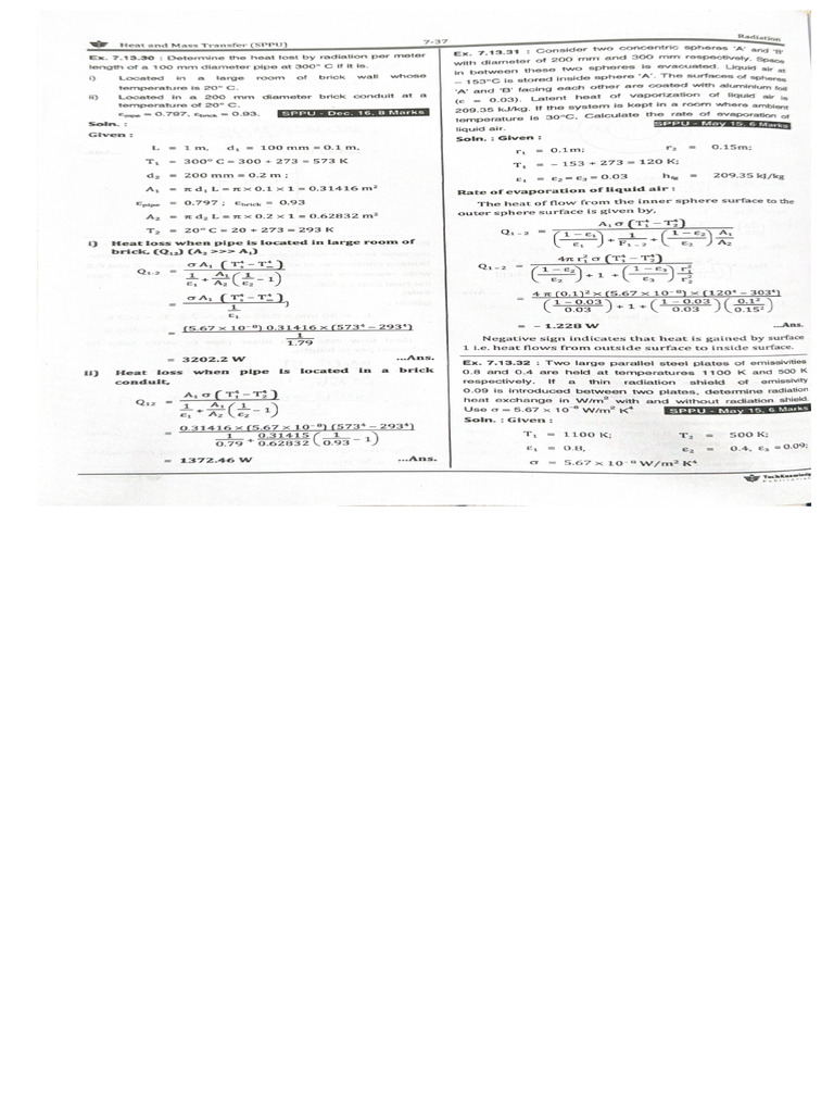 Heat and Mass Transfer (SPPU) | PDF
