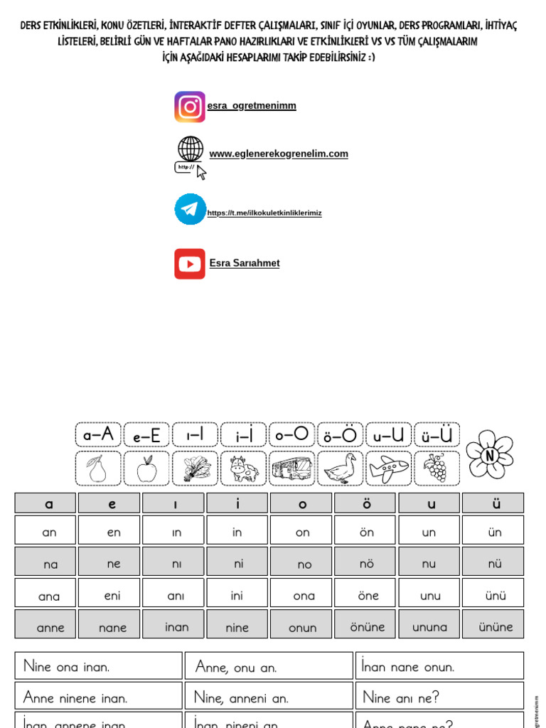 sesli-harflerle-hece-tablosu-ilk-grup-1 | PDF