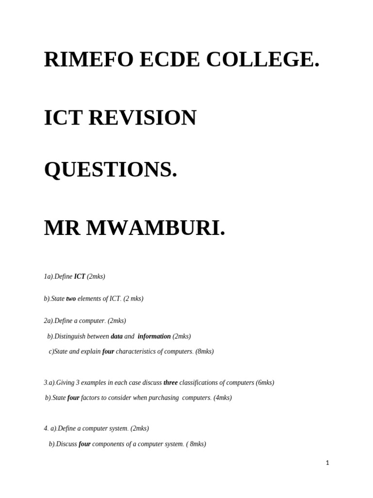 Ict Assessment | PDF