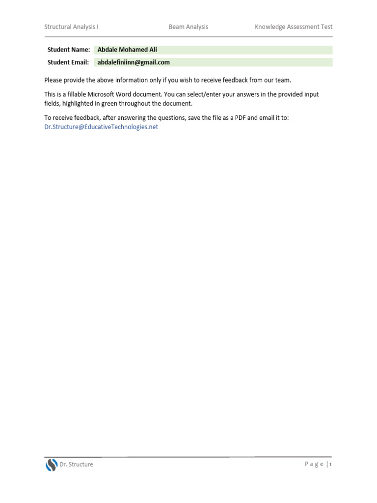 Beam Analysis Assessment Feedback | PDF | Structural Analysis | Force