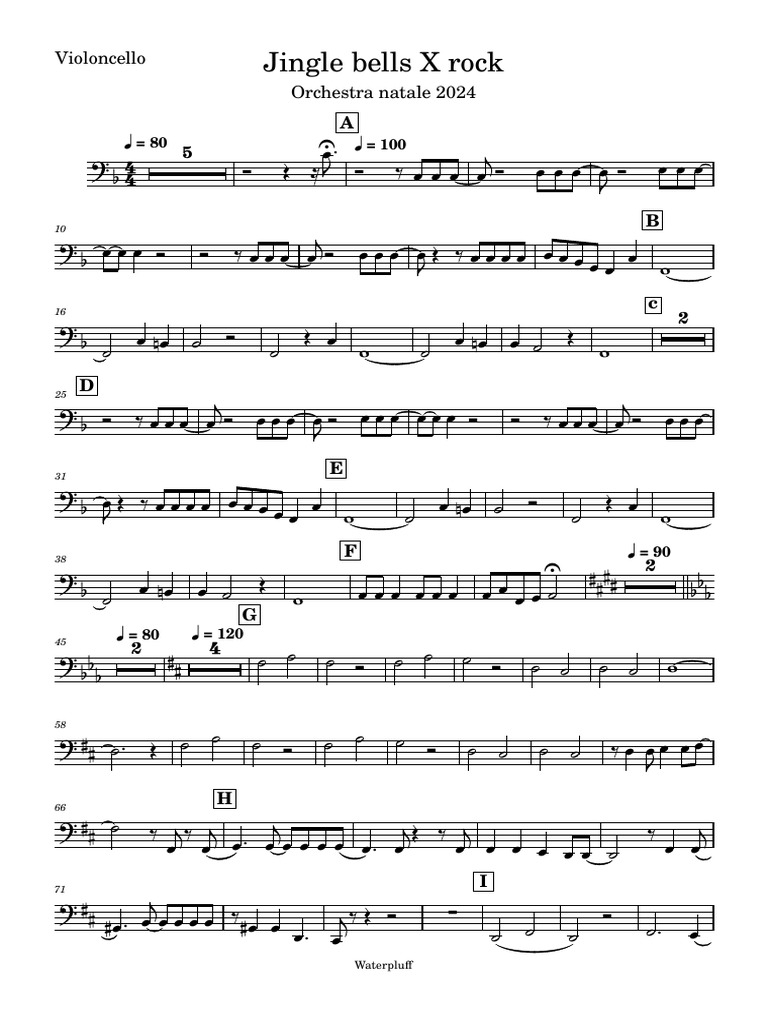 Jingle Bells X Rock-Violoncello | PDF