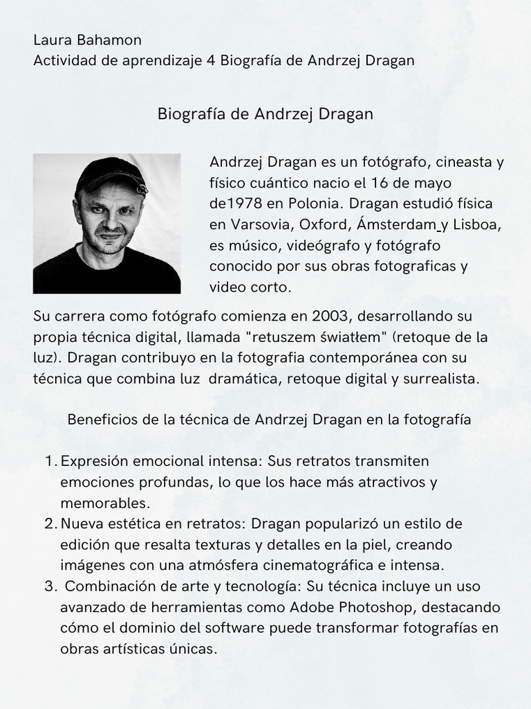 Biografía de Andrzej Dragan | PDF