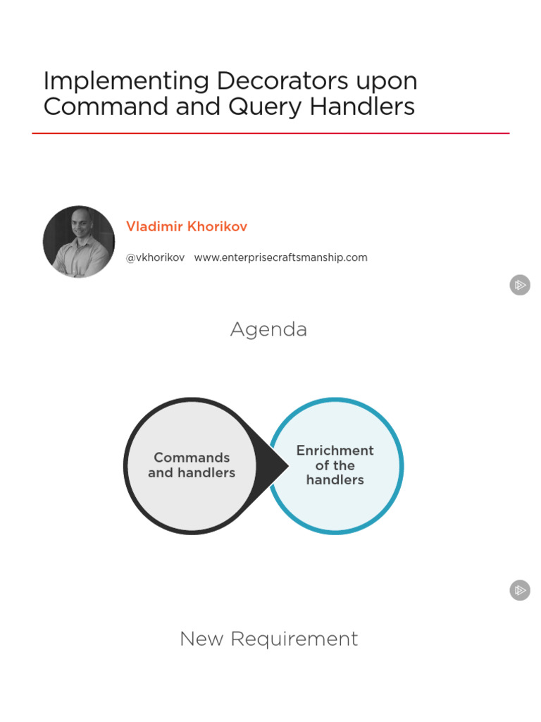Implementing Decorators Upon Command And Query Handlers Slides Pdf Method Computer
