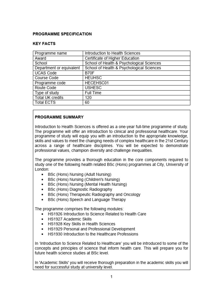 HEUHSC Introduction To Health Sciences | PDF | Educational Assessment ...