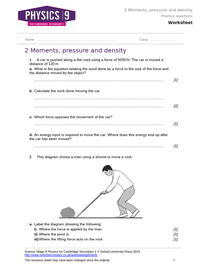 camb_tcd_l9_phy_ch02_PracticeQ (1) | PDF | Force | Gases