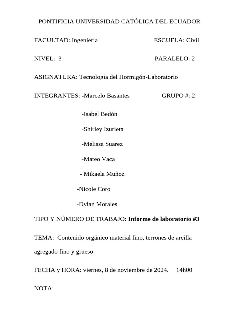Análisis de Impurezas en Agregados de Hormigón | PDF | Hormigón | Albañilería