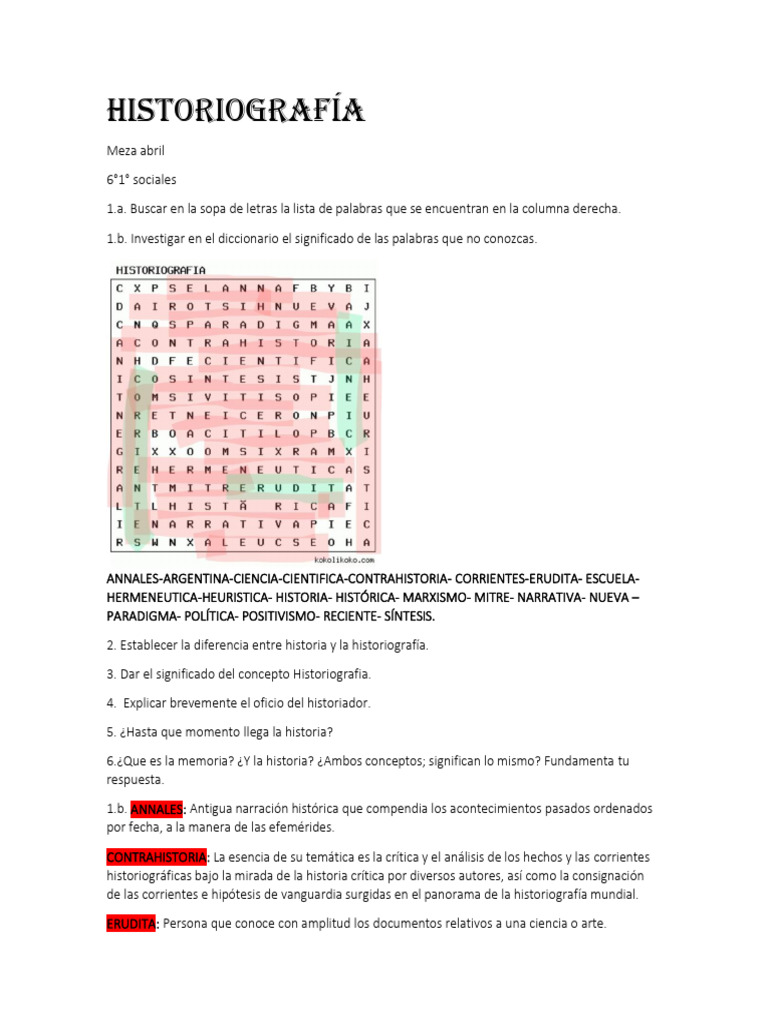 HISTORIOGRAFIA | PDF | Historiografía | Memoria