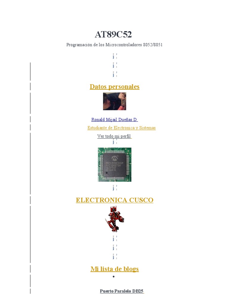 AT89C52 | PDF | Microcontrolador | Puntero (Programación de computadora)
