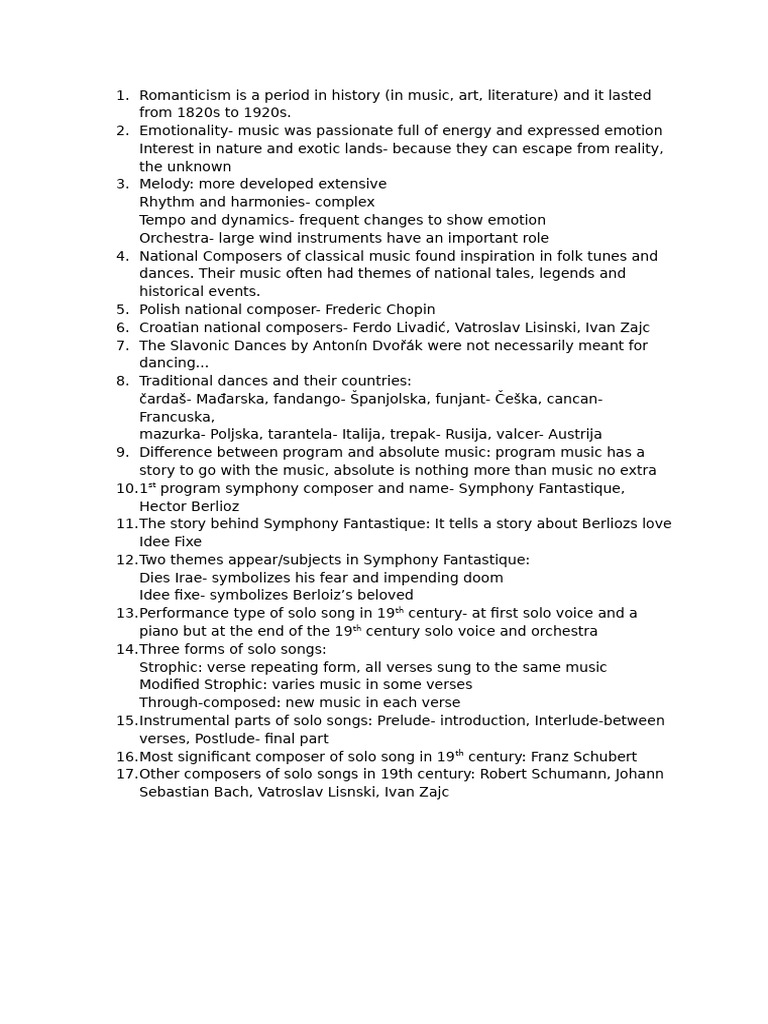 Glazebni Usmeni 1. | PDF