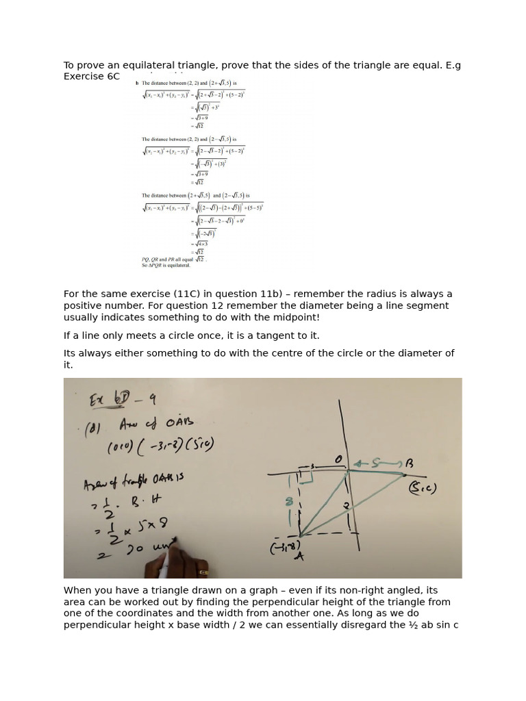Circles - review | PDF | Circle | Perpendicular