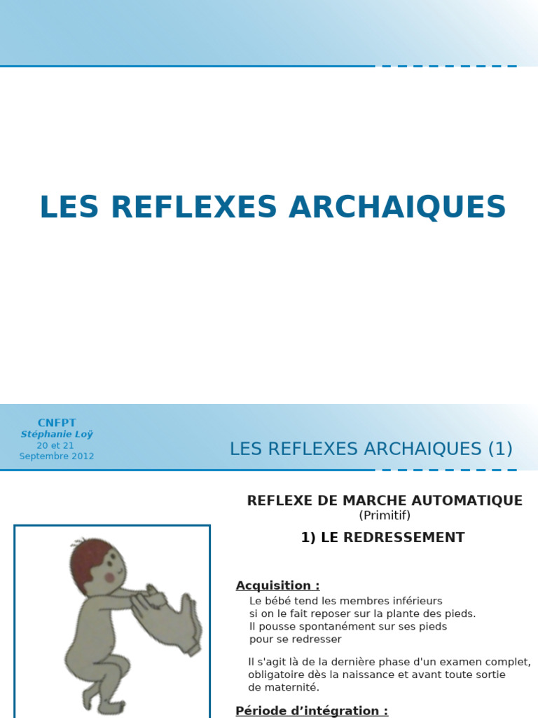 Reflexes Archaiques Pediatrie | PDF