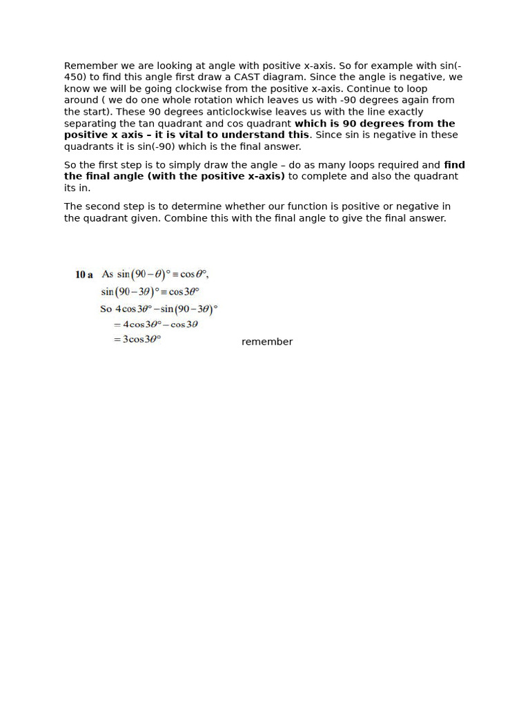 Trignonometric Ratios - Review | PDF