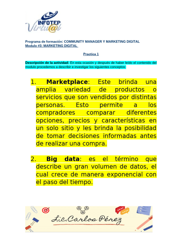 Practica 1 Del Modulo 3 | PDF