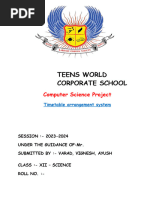 TimeTable Management Project Complete | PDF | Python (Programming ...