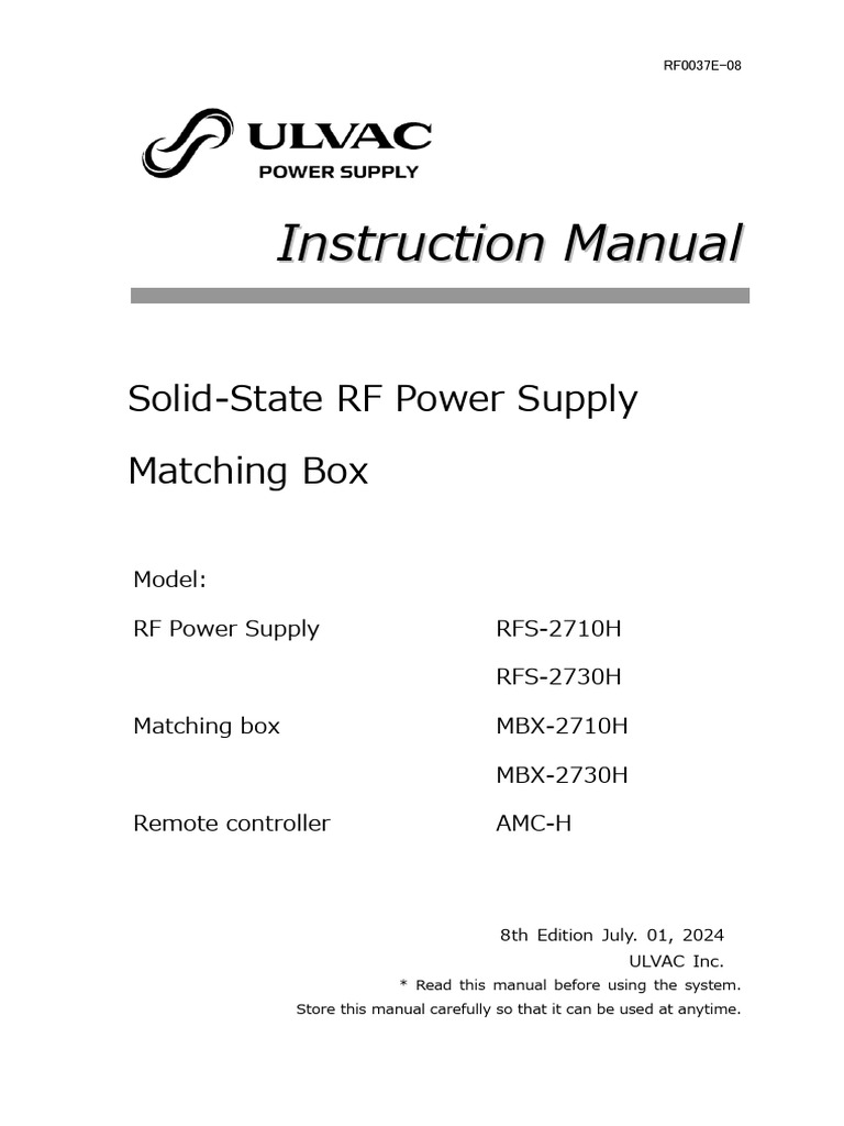 RFS-H_Series_E | PDF | Power Supply | Alternating Current