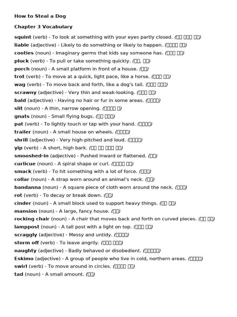 How To Steal A Dog Chapter 3 AK | PDF