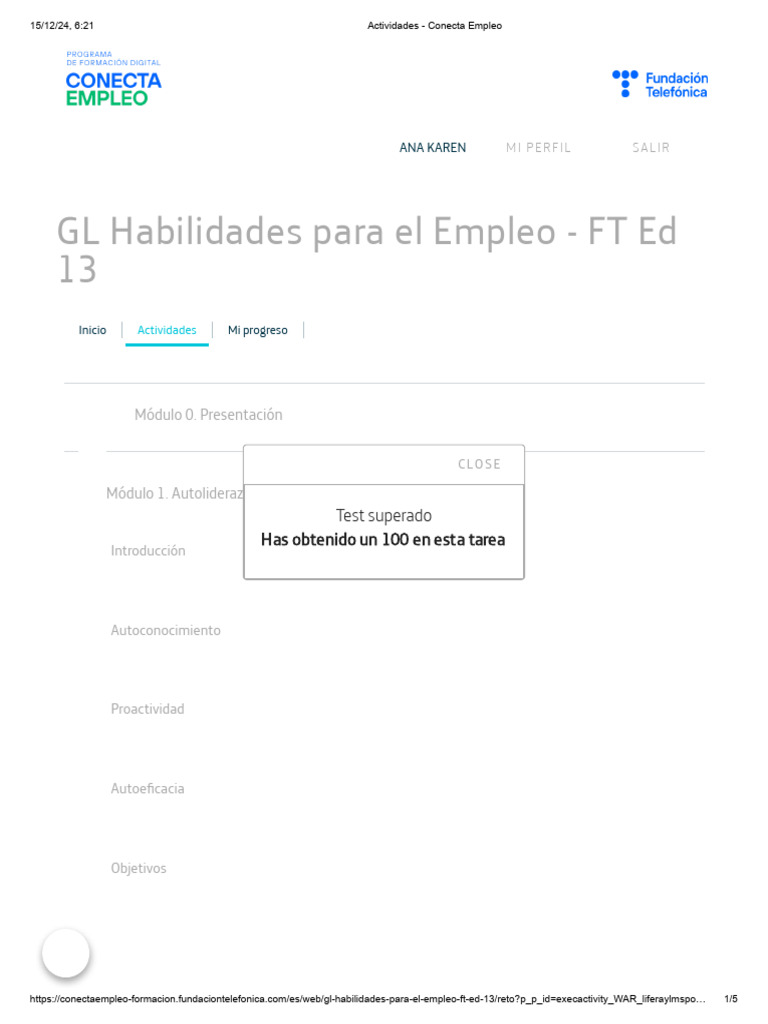 Actividades - Conecta Empleo LIDERAZGO | PDF | Sicología | Conceptos psicologicos