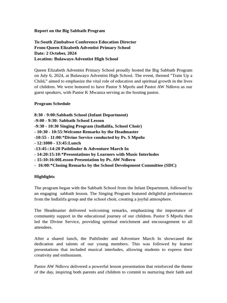 Correct Copy Big Sabbath Report | PDF