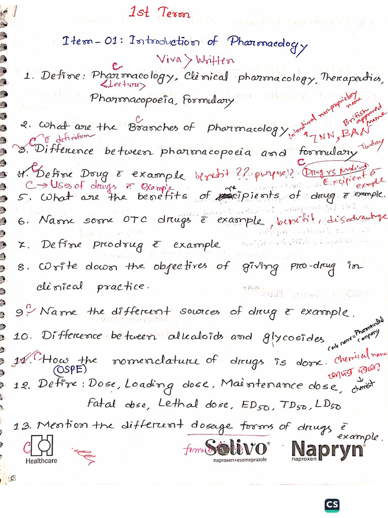 Pharma Questions Paper | PDF