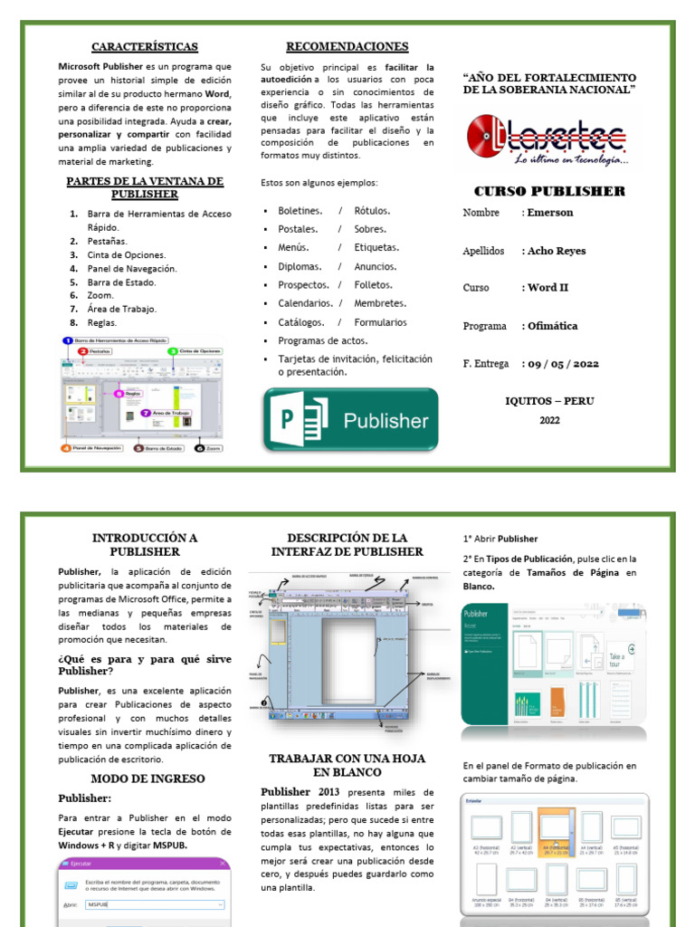 Guía de Microsoft Publisher: Interfaz y Usos | PDF | Microsoft ...