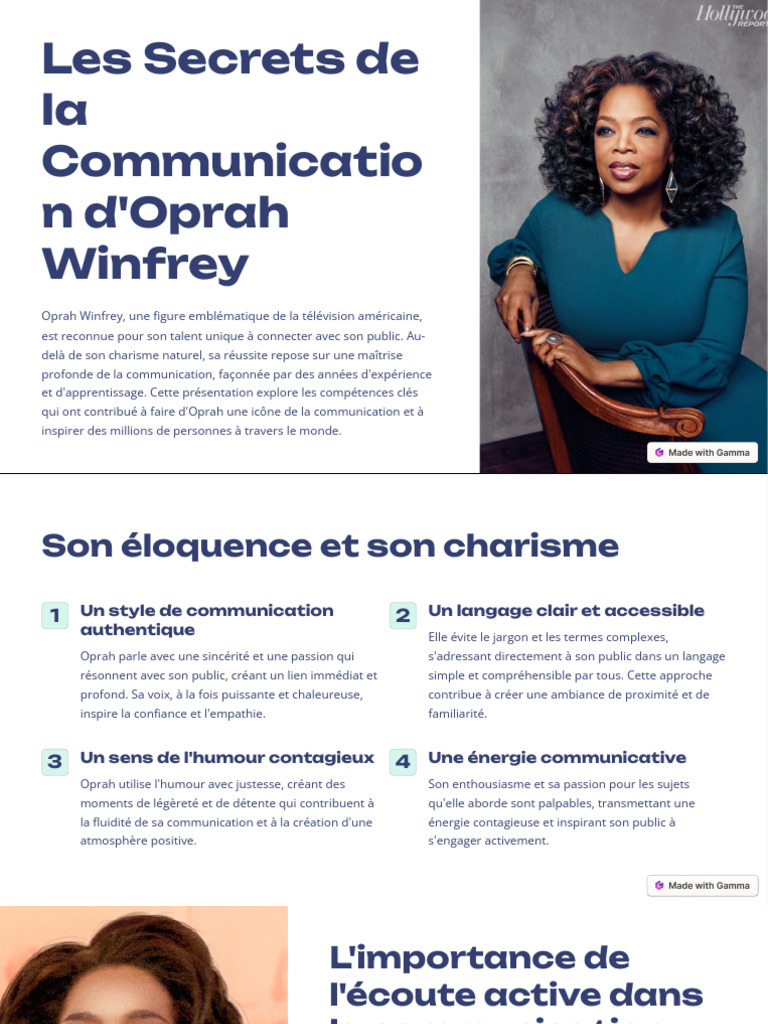 Secrets de communication d'Oprah | PDF | Communication non verbale | la ...